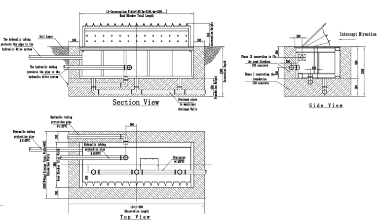 HA401-650 Hydraulic Road Blockers Vehicle Stop Barriers – Beijing ...